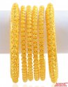 22k Gold Bangles Set (12 pcs) - BaSt22705 - 22kt Gold Bangles Set (12 ...