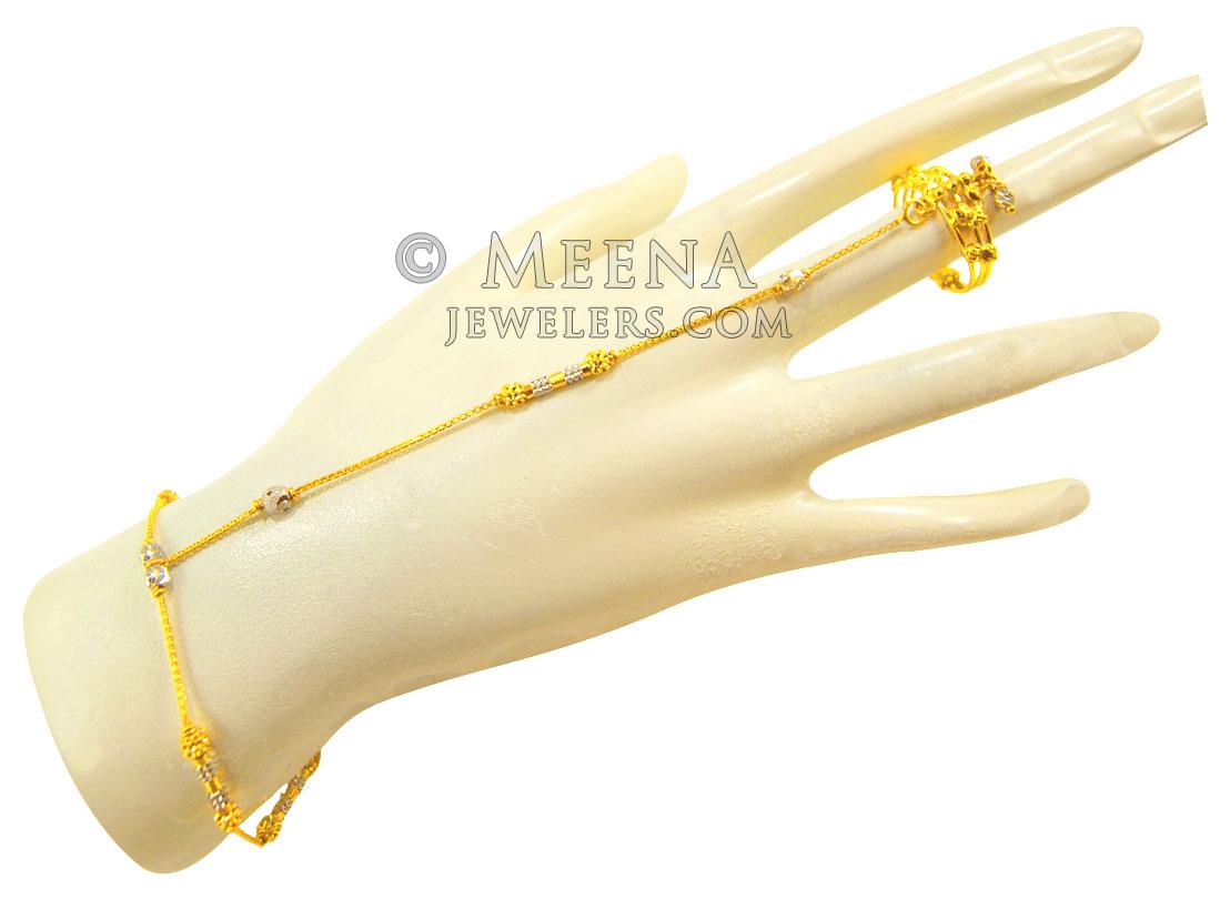 22K Gold Beautiful Panja (1PCs) - BrLa24117 - 22K Gold Designer ...