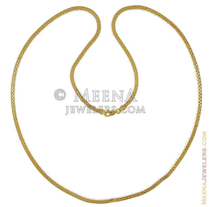 Two Tone Fancy Chain (22 Karat) - ChLo8906 - 22 karat Gold Two Tone ...