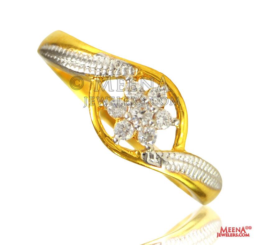 22 Kt Gold Exclusive Ladies Ring - RiLs24492 - 22 Kt Gold Ring ...