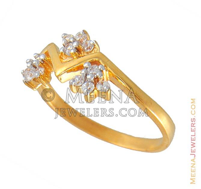 Ladies Signity Ring - RiLg4924 - 22kt Gold fancy ladies ring with star ...