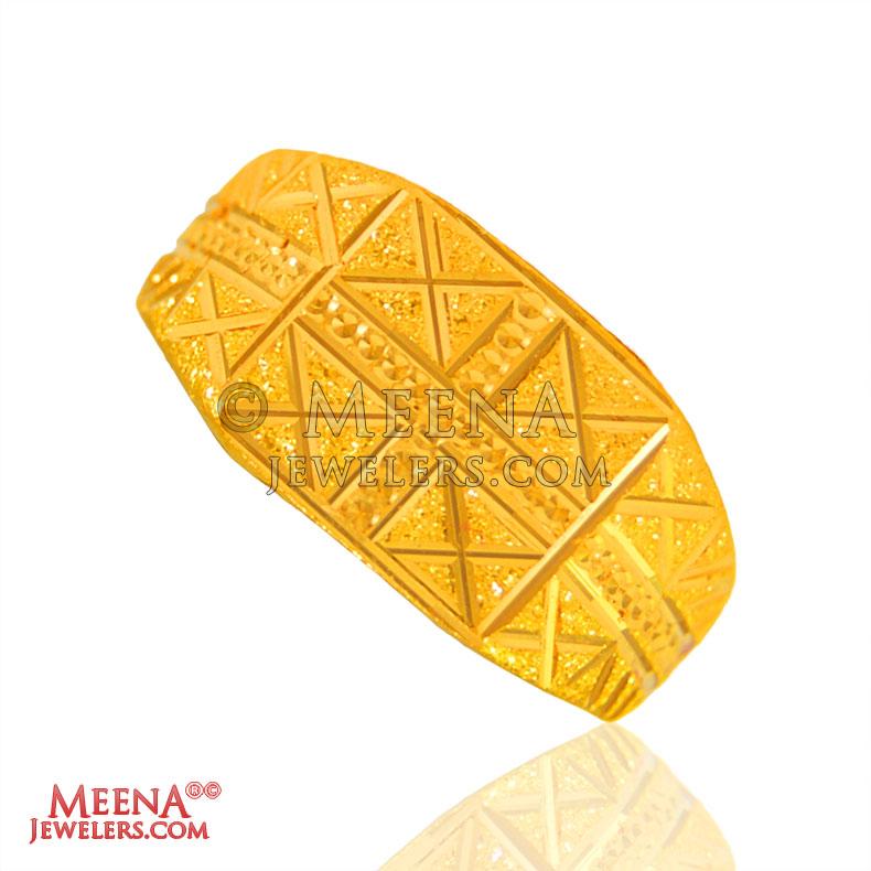 22 kt Gold Mens Ring - RiMs24725 - 22 kt Gold Exquisite Ring for men's ...