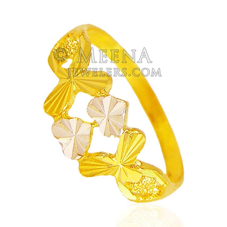 22 Karat Gold Ring - RiLg20434 - 22K Gold Ring is designed with Two ...