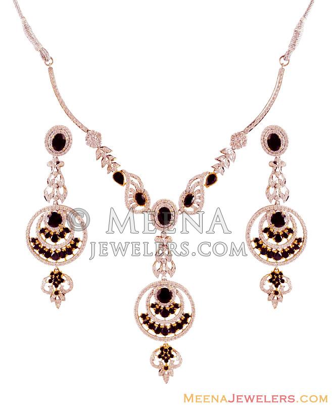 22K Gold Pakistani Necklace Set - StGd16666 - 22K Gold designer ...