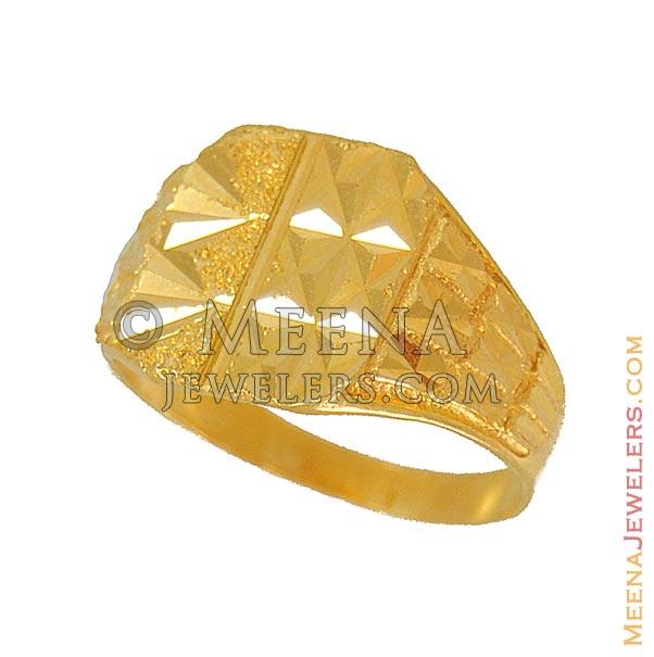 Mens Gold Ring (22 Karat) - RiMs9665 - 22k men's gold ring ( indian ...