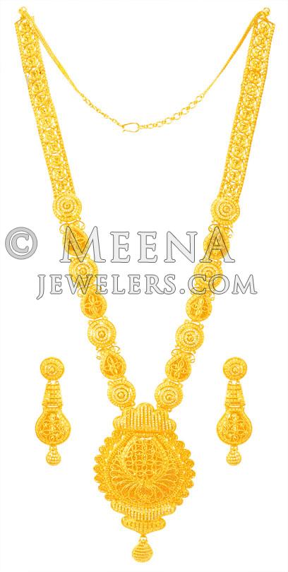 22Karat Gold Bridal Patta Haar Set - StLs23700 - 22Karat Gold Bridal ...